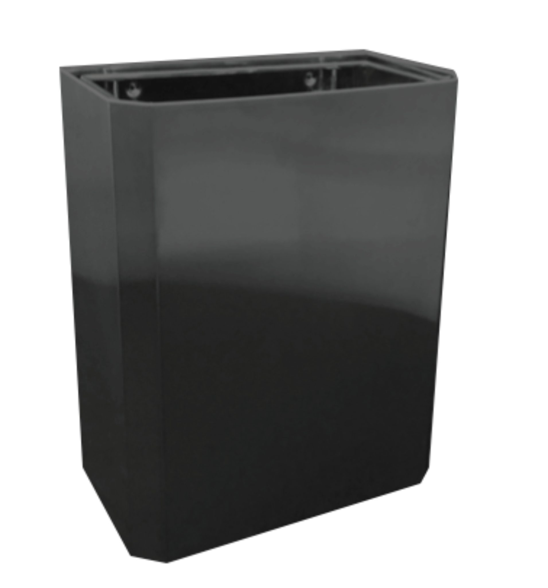 Wall Waste Bin Symphony 36L - Black/Eclipse Mild Steel - Clinihealth